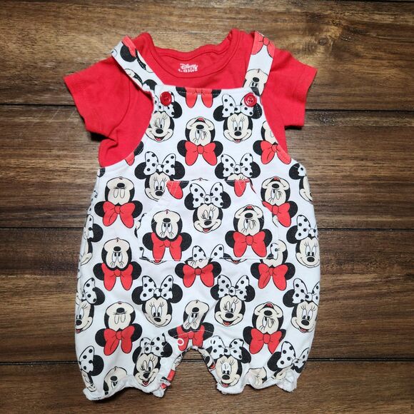 Matching Sets | Disney Baby 2piece Minnie Mouse Overalls Wt 69 M | Poshmark
